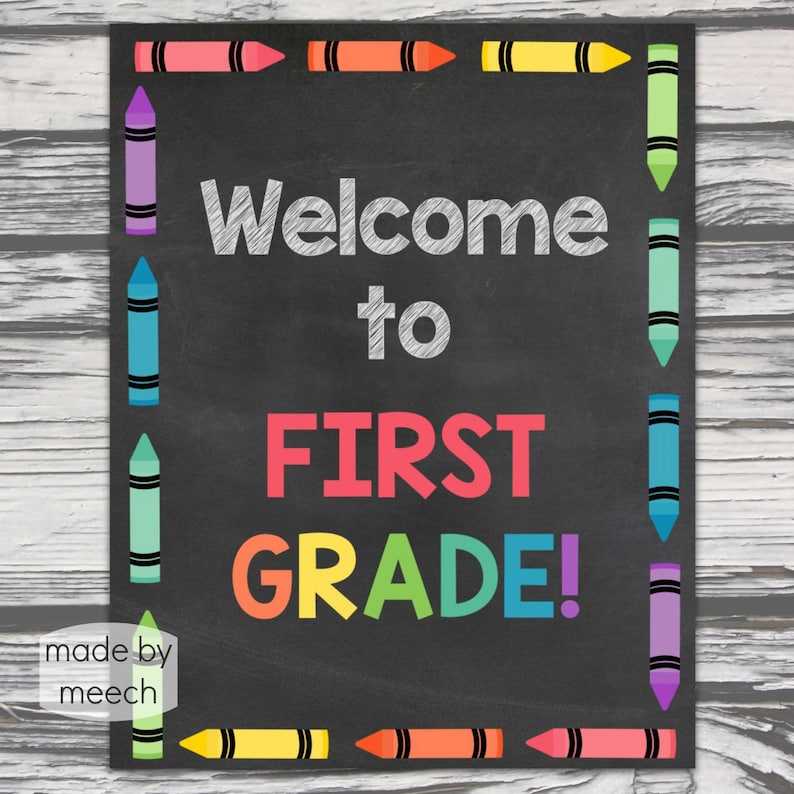 Welcome to First Grade Poster- Instant Download - Etsy