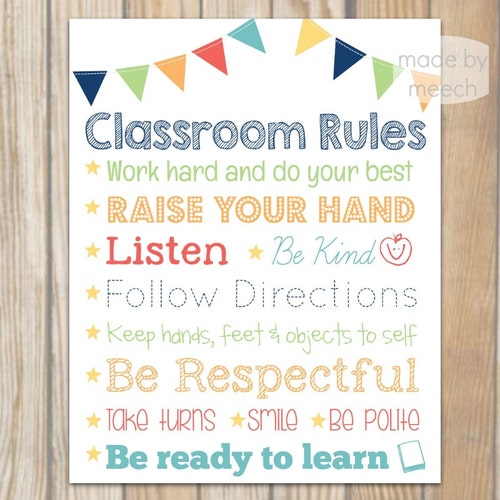 Hashtag Classroom Rules Poster Classroom Policies Poster - Etsy
