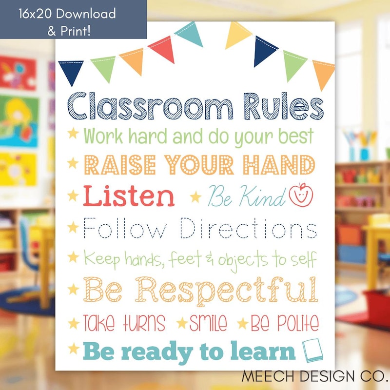 Classroom Rules - Etsy