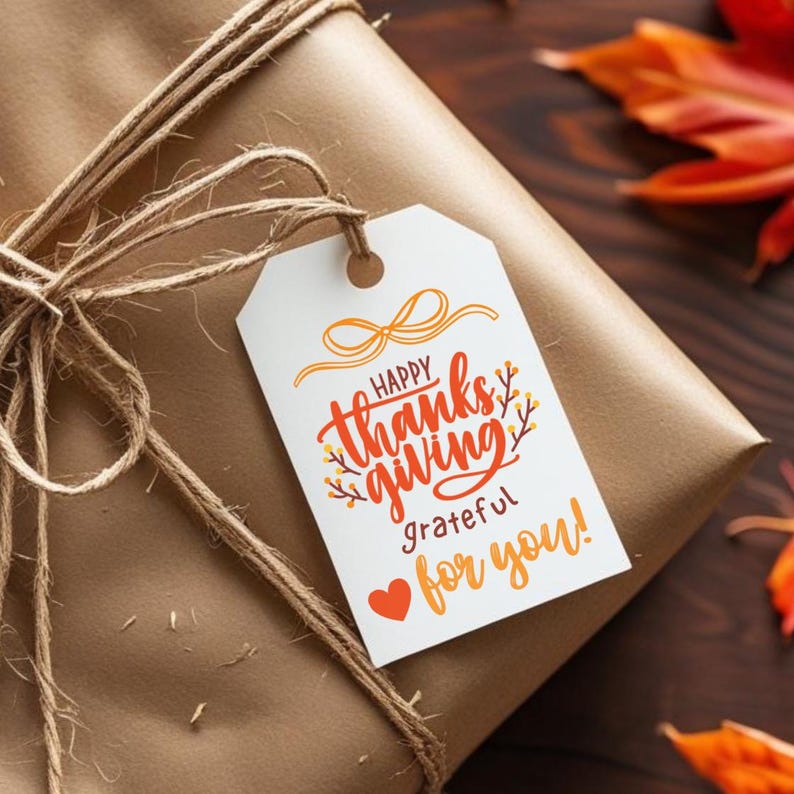 Thanksgiving Gift Tags: Printable Gratitude Tags (PDF Download) - Etsy