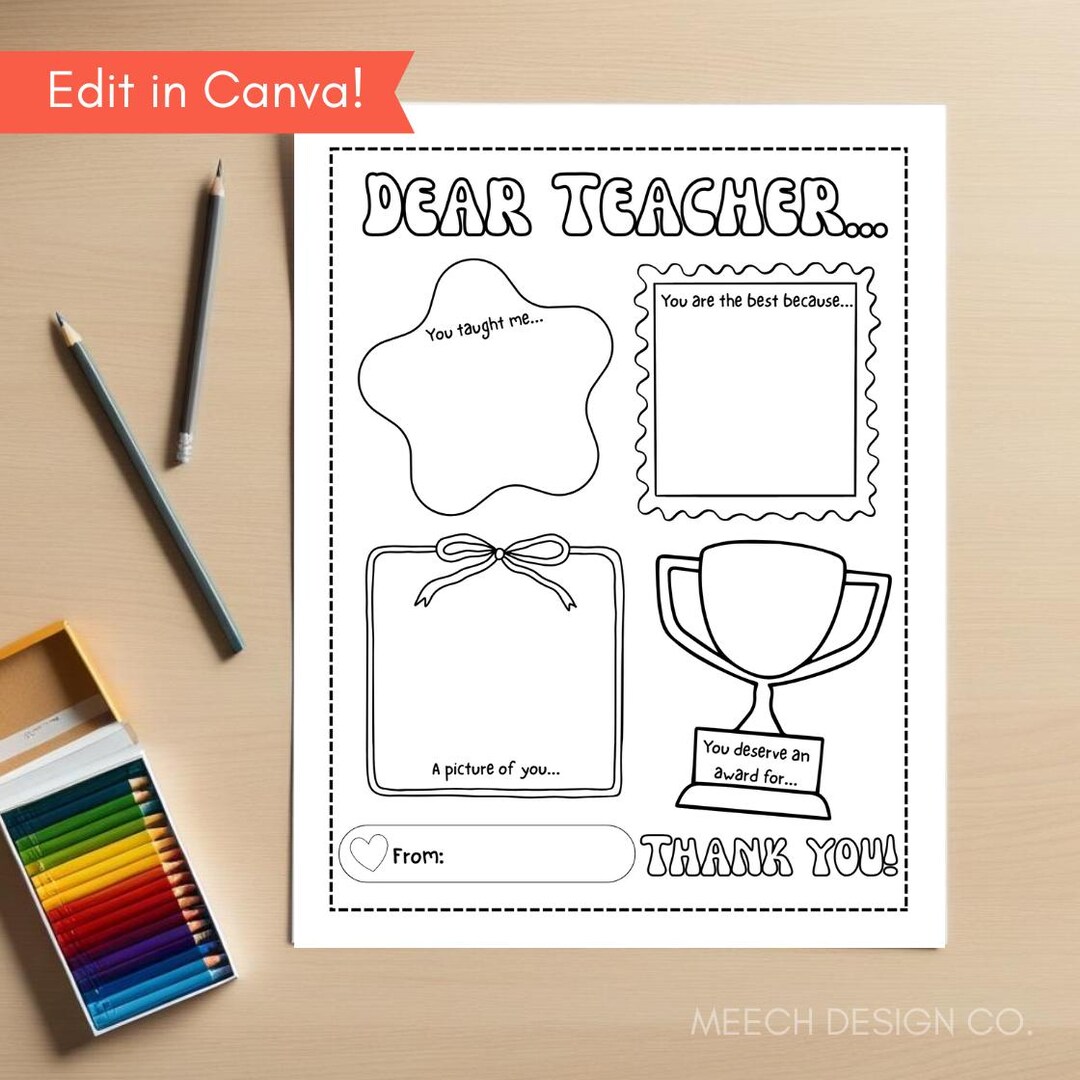 Editable Teacher Appreciation Week Coloring Page, Teacher Appreciation ...