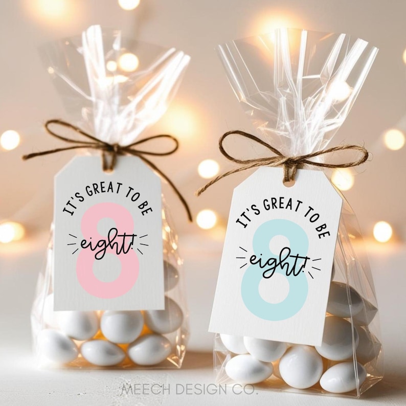 It's Great to Be Eight Printable Gift Tags, LDS Baptism Favors, Great to Be 8, Baptism Decor ...
