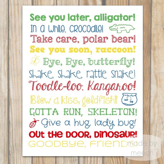 See You Later Alligator 16x20 Poster - Etsy