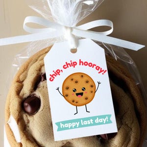 Last Day of School Gift Tag, Cookie Gift Tag for Last Day of School ...