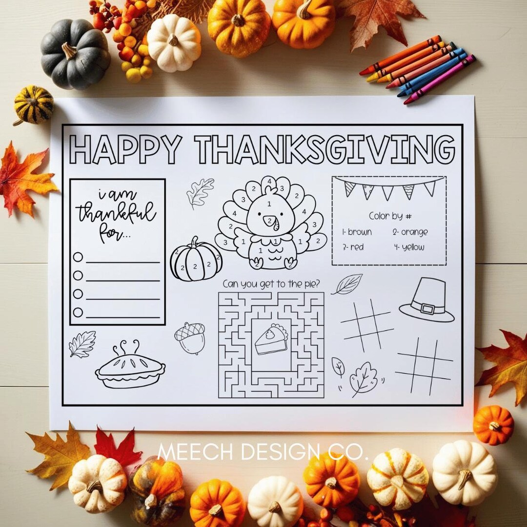 Thanksgiving Activity Page, Thanksgiving Coloring Page, Thanksgiving ...