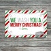 We Wash You A Merry Christmas Soap Gift Tag, Neighbor Gift Tag ...
