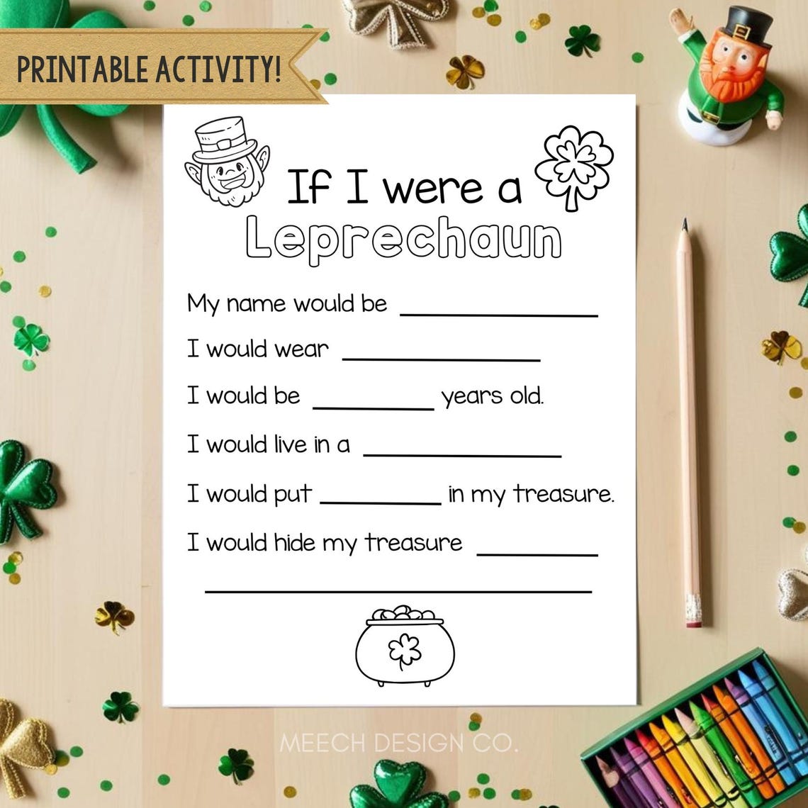 If I Were a Leprechaun Writing Activity Page, St. Patrick's Day ...