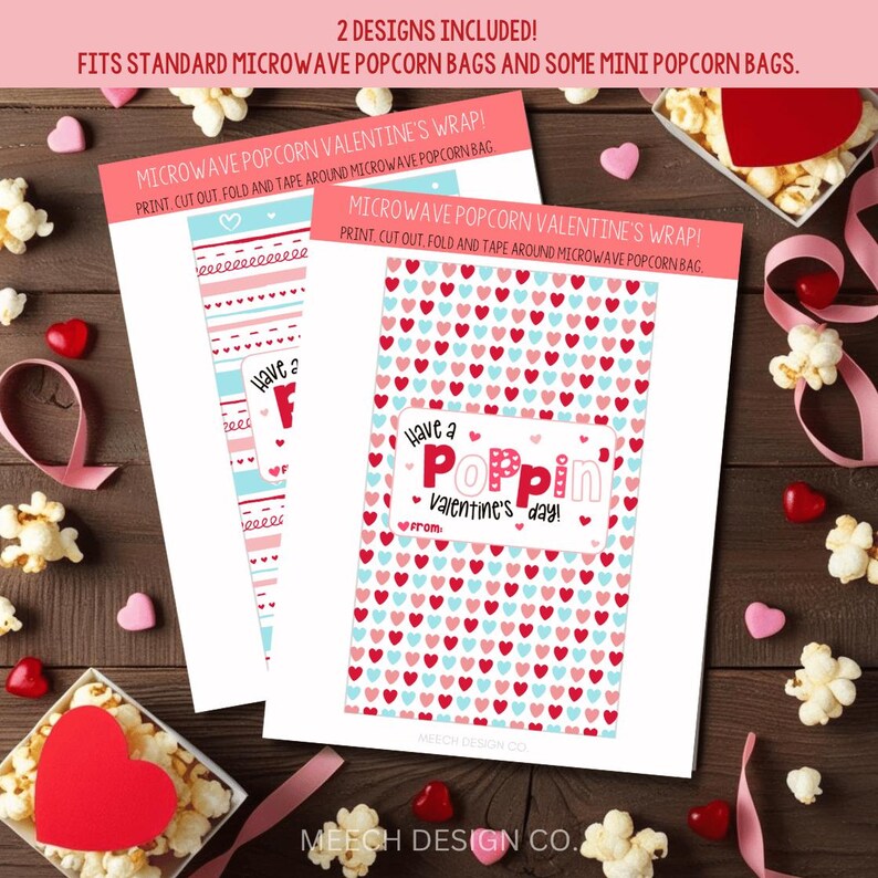 Have a Poppin' Valentine's Day Printable Wrapper, Popcorn Valentine ...