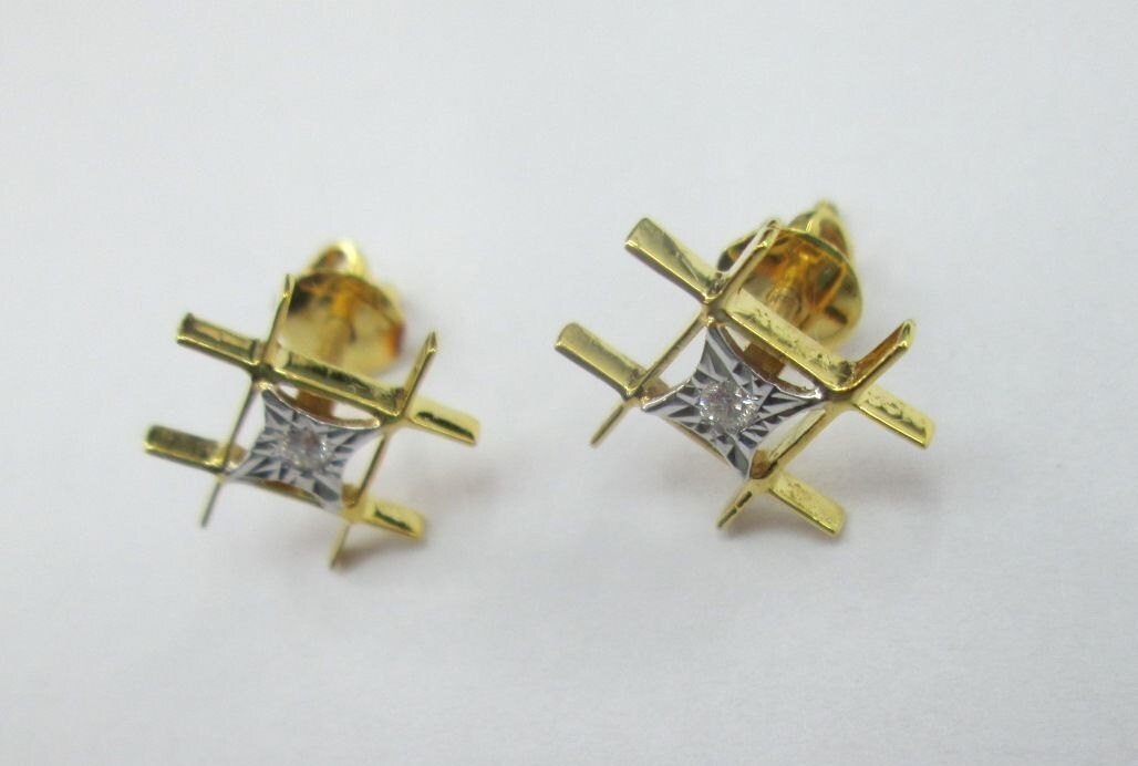 Natural Illusion Setting Diamond Earrings Solitaire Fancy - Etsy