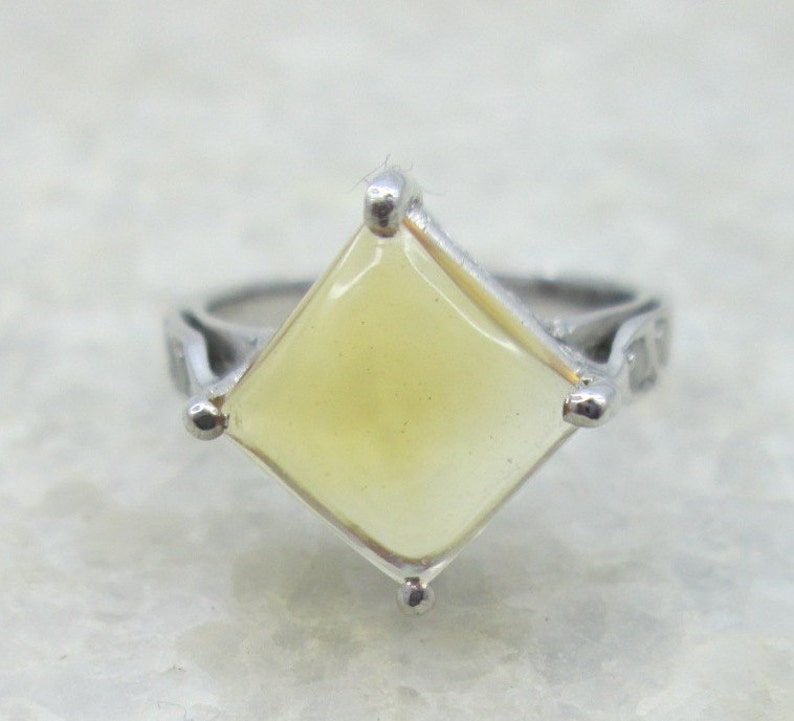 Translucent Citrine Diamond Ring Natural Citrine Cabochon | Etsy