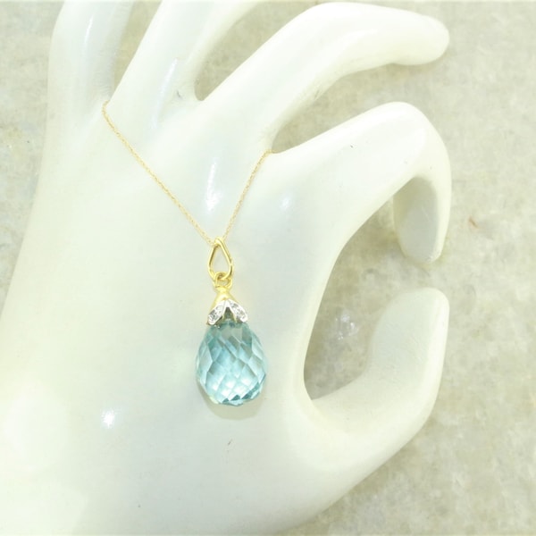 Blue Topaz Briolette - Etsy