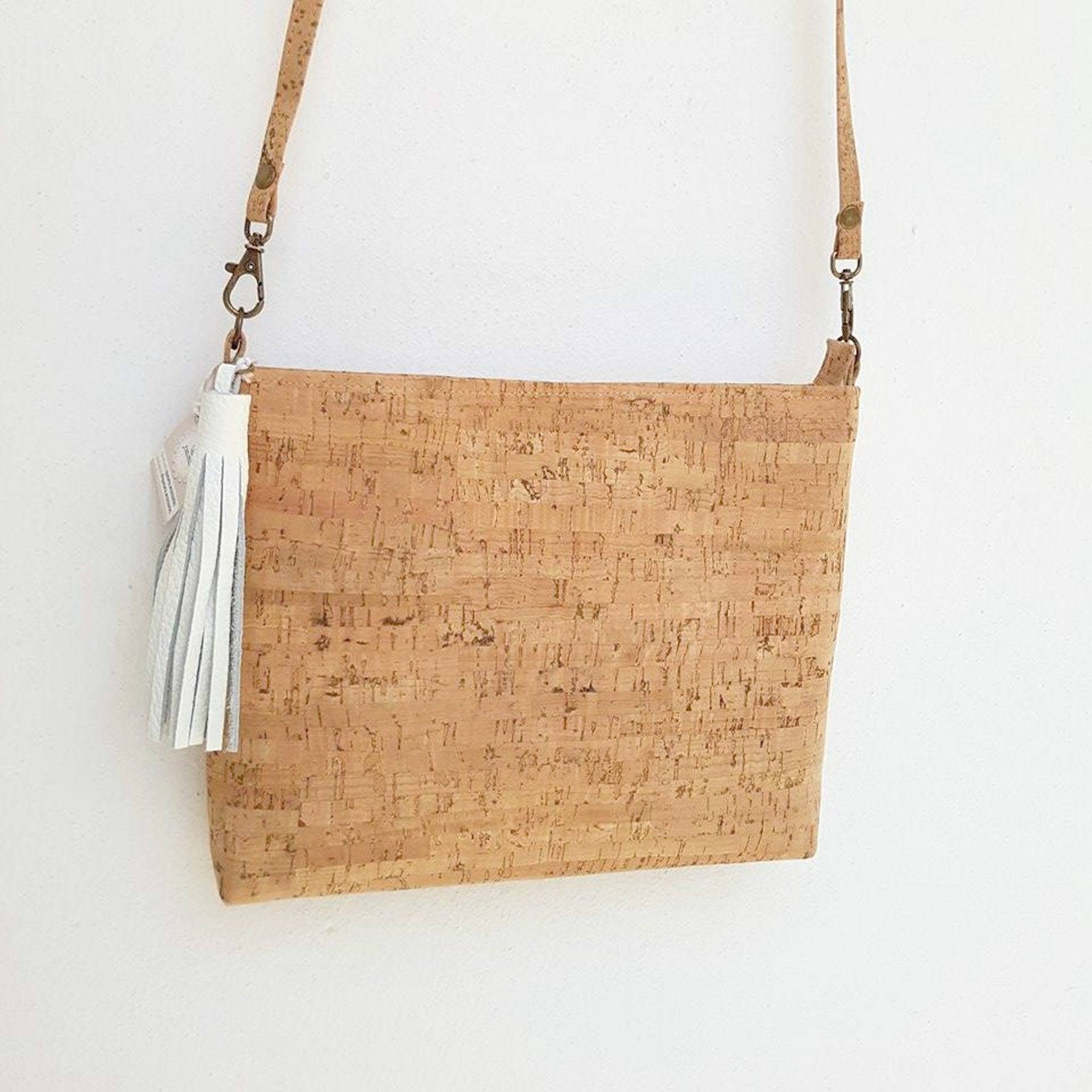 Cork Purse-cork Bag-crossbody Bag-cork Zip Top Bag-beige | Etsy