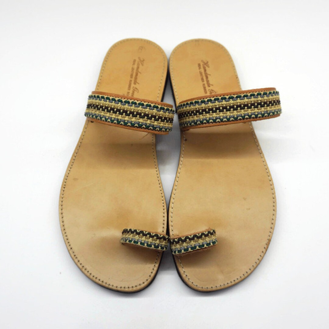 Boho Chic Sandals-leather Sandals-decorated Sandals-summer Flat Shoes ...