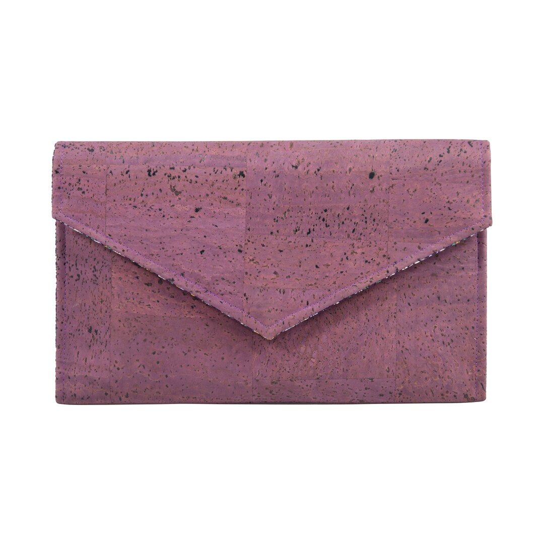 Purple Clutch-cork Clutch-chic Bag-eco Friendly Purse-vegan Bag-summer ...