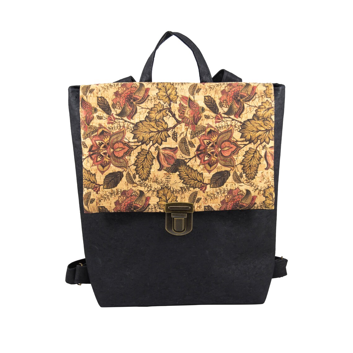 Boho Backpack-city Rucksack-cork Backpack-vegan Travel | Etsy