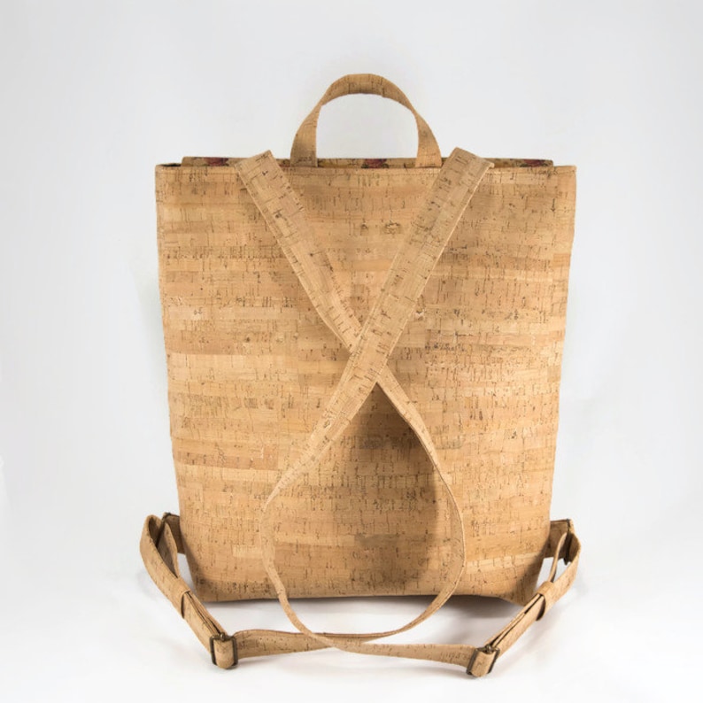 Rose Backpack-City Rucksack-Cork Backpack-Vegan Travel | Etsy