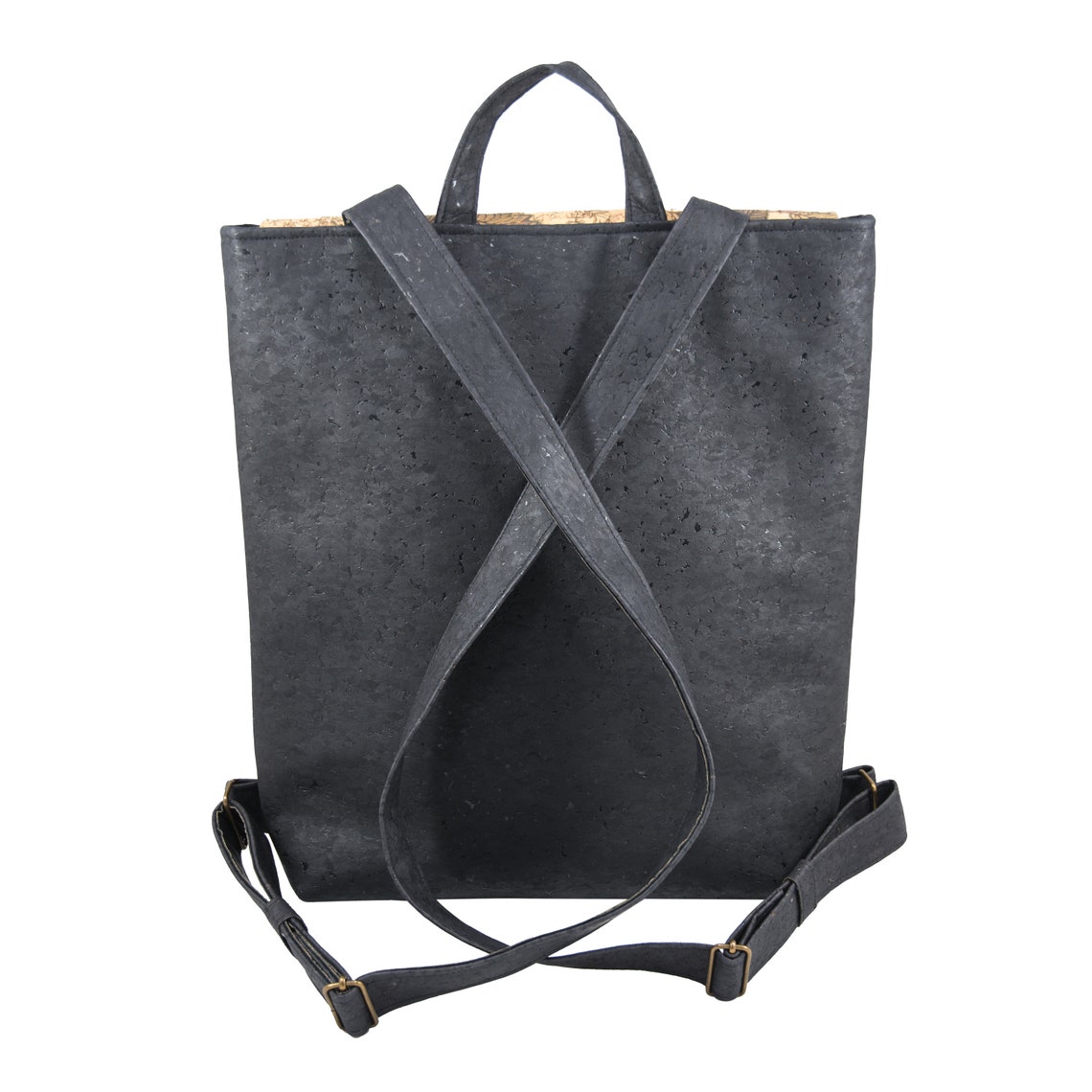 Boho Backpack-city Rucksack-cork Backpack-vegan Travel | Etsy