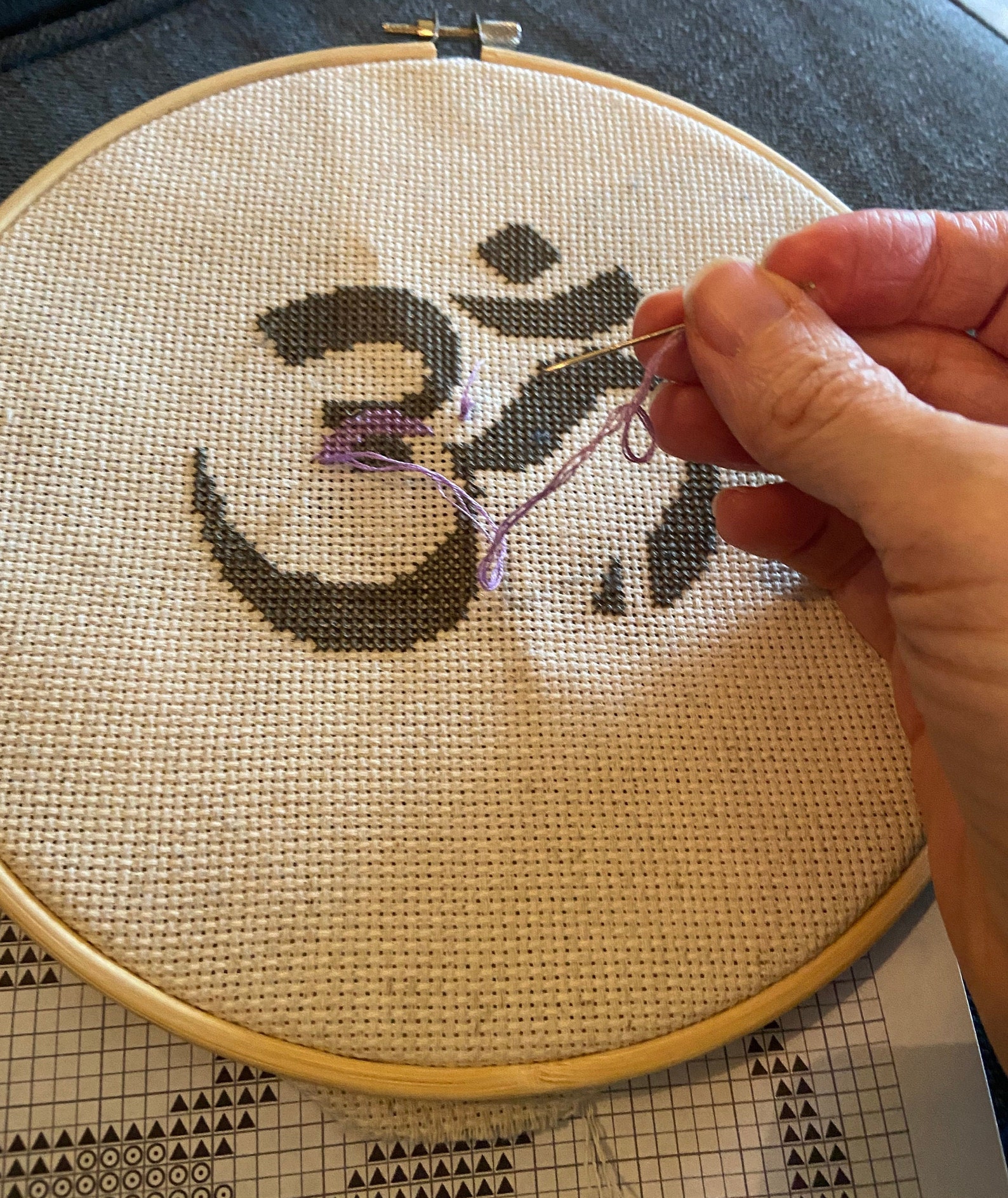 Om Symbol Cross Stitch Pattern - Etsy