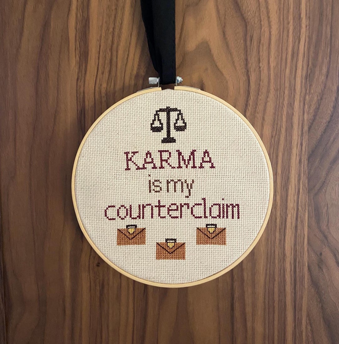 Lawyer Cross Stitch Patterns Karma - Etsy