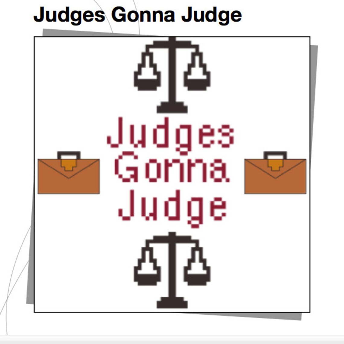 Pattern: Judges Gonna Judge - Etsy