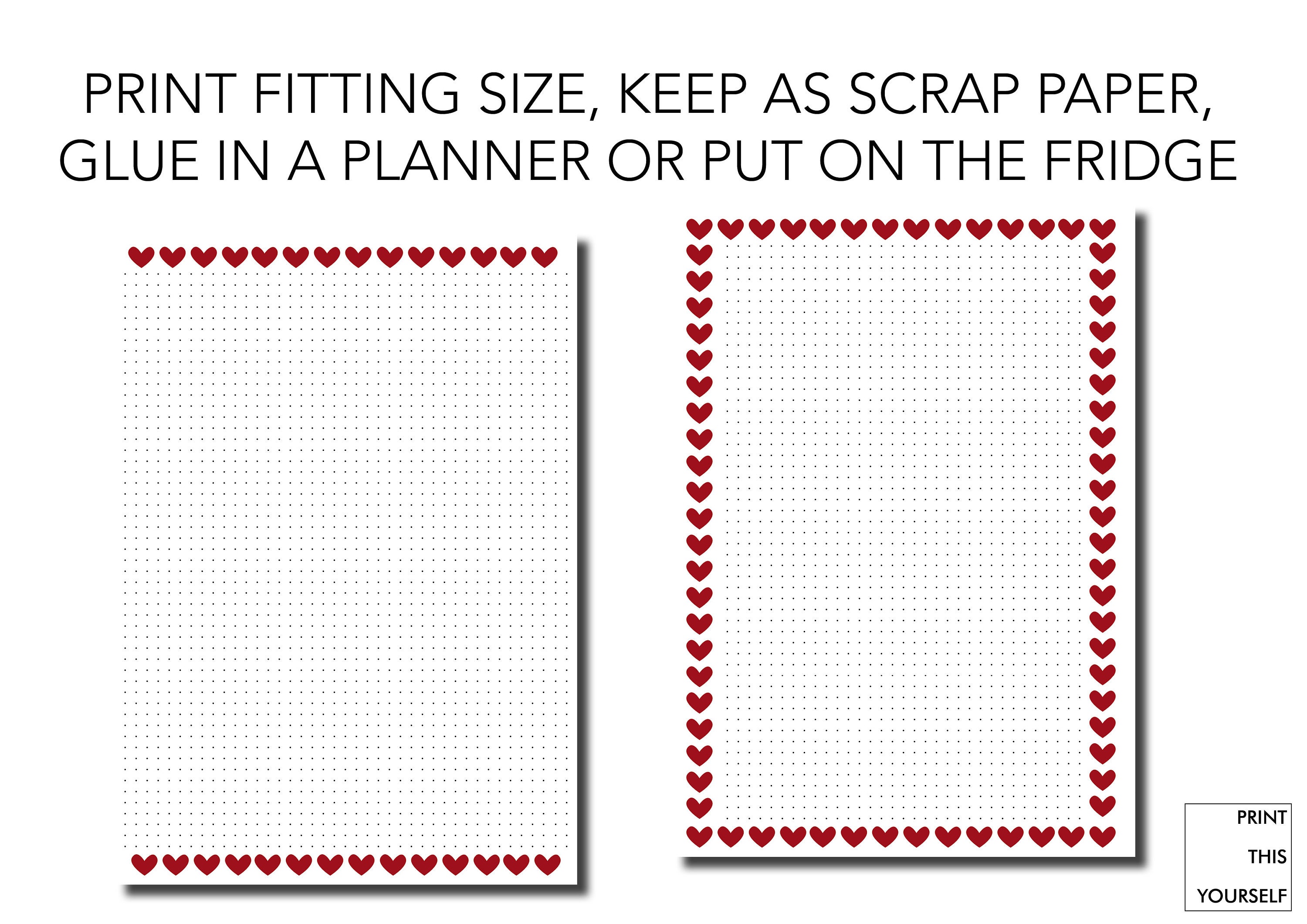 Printable Valentines Day Note Paper. Printable Valentines - Etsy