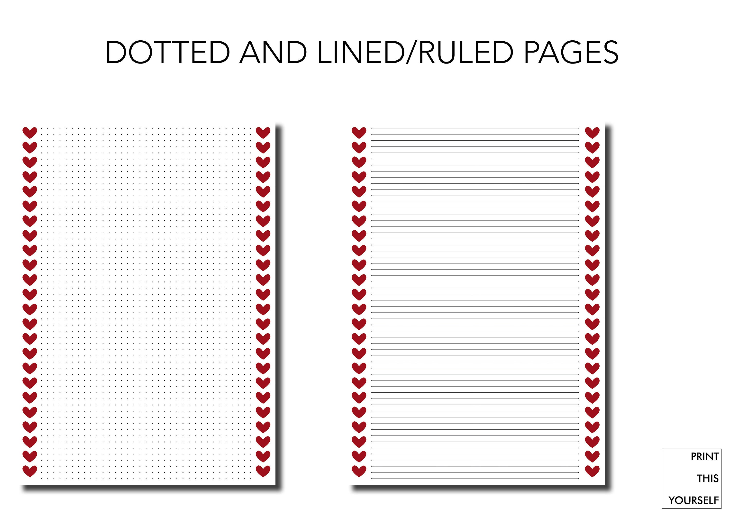 Printable Valentines Day Note Paper. Printable Valentines - Etsy