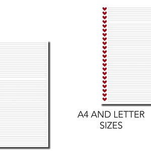 Printable Valentines Day Note Paper. Printable Valentines - Etsy