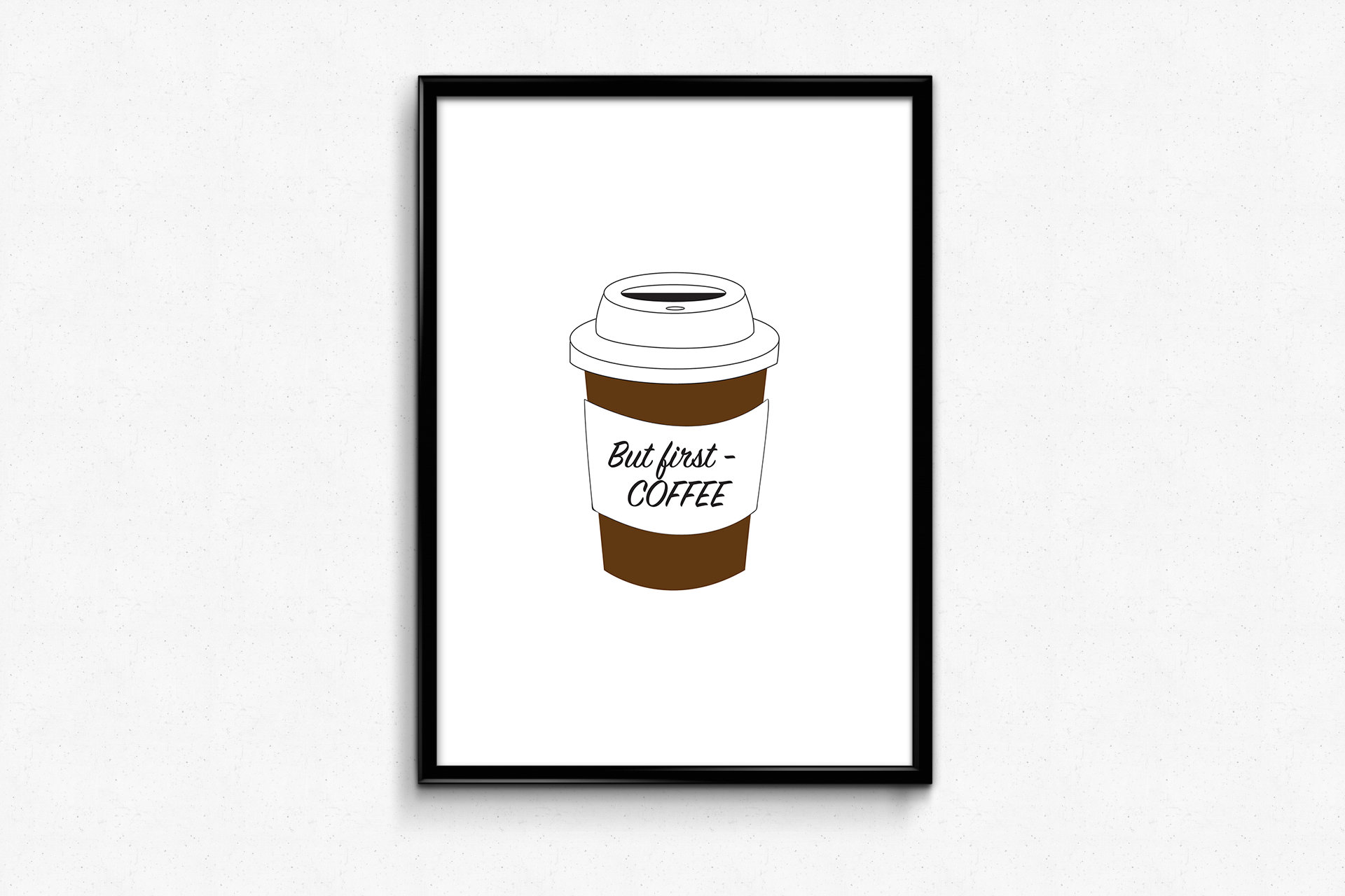 Printable Coffee Poster. Illustrated Home Decor Gift for Her. Printable ...