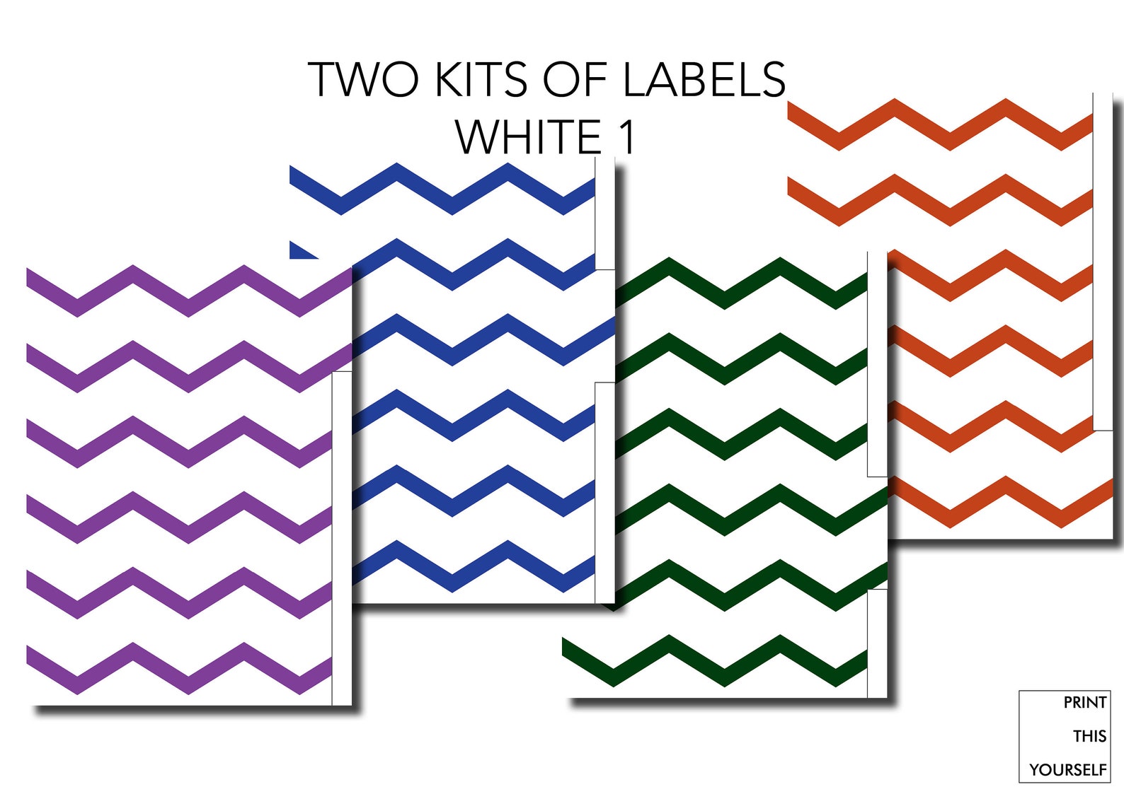 Printable Striped Filofax Dividers. Printable Filofax Dividers. Planner ...