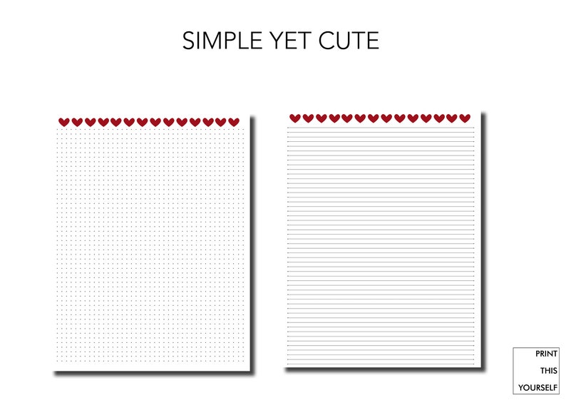 Printable Valentines Day Note Paper. Printable Valentines - Etsy