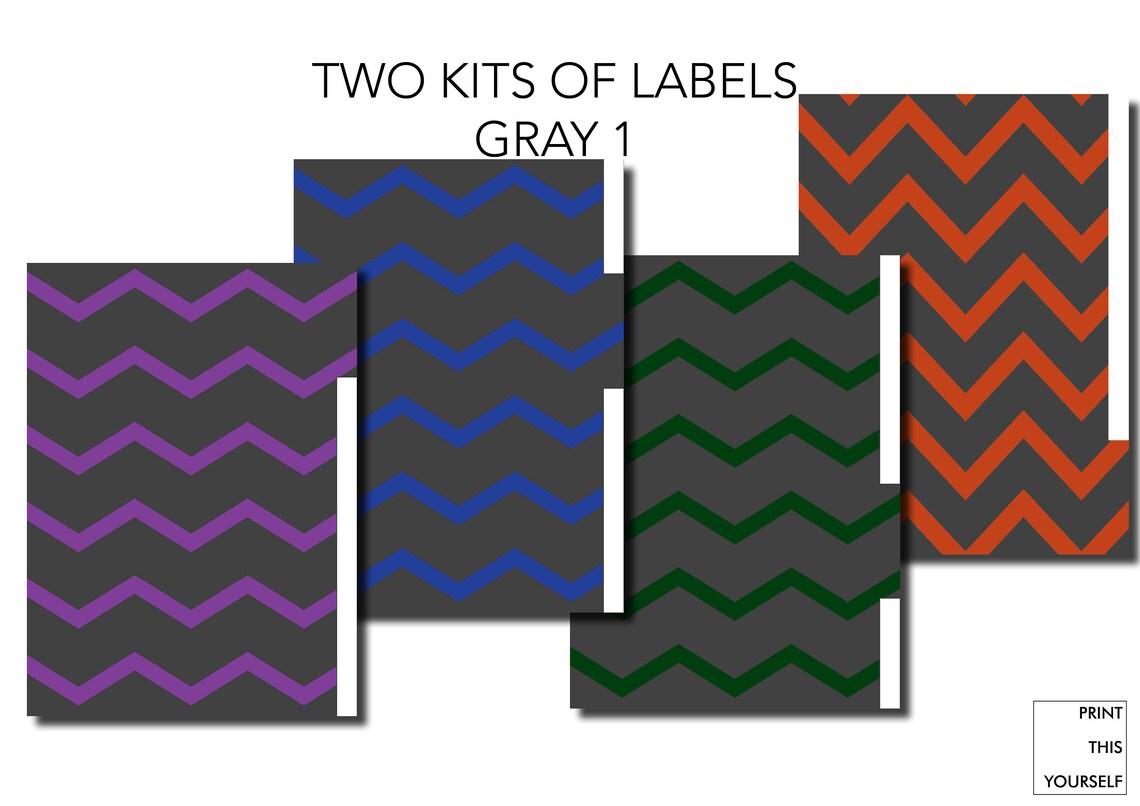 Printable Striped Filofax Dividers. Printable Filofax - Etsy