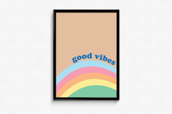 Printable motivational poster. Good vibes poster. Printable | Etsy