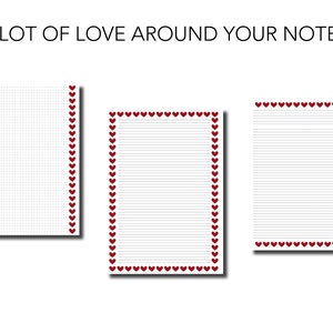 Printable Valentines Day Note Paper. Printable Valentines - Etsy