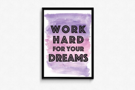 Printable Watercolour Poster. Motivational Inspirational | Etsy