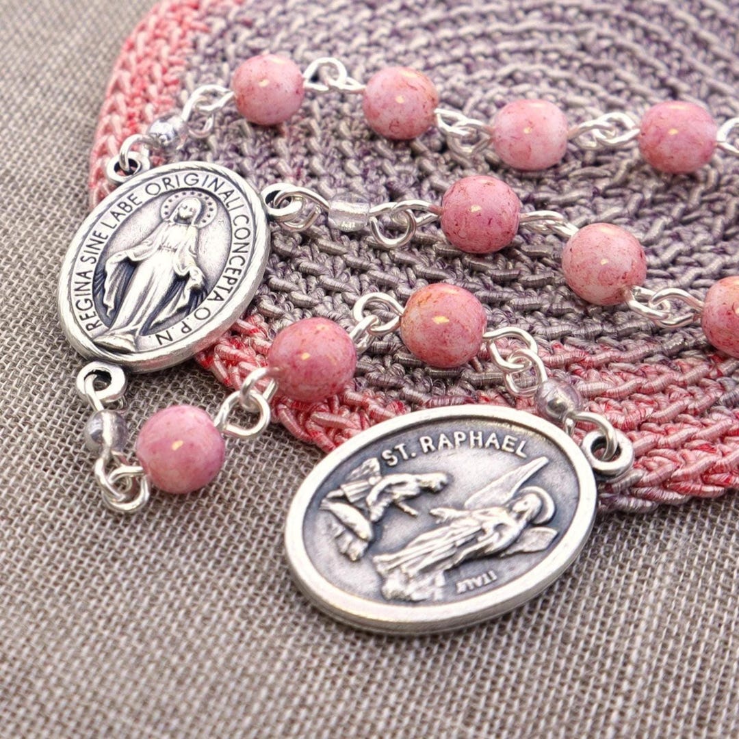 St Raphael Archangel Chaplet: Healing Patron Saint Pocket Rosary ...