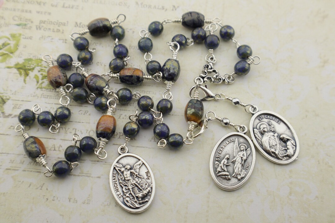 Angelic Crown Rosary Saint Michael Archangel Chaplet Nine - Etsy