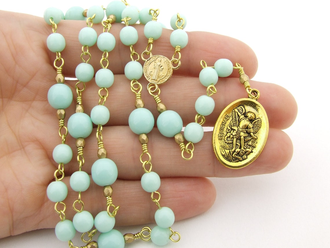 Angelic Crown Rosary Saint Michael Archangel Chaplet Nine | Etsy