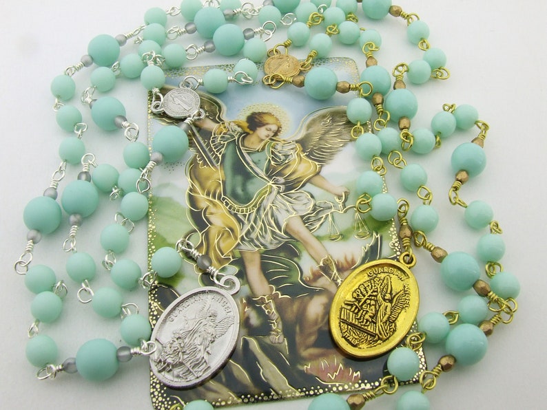Angelic Crown Rosary Saint Michael Archangel Chaplet Nine | Etsy