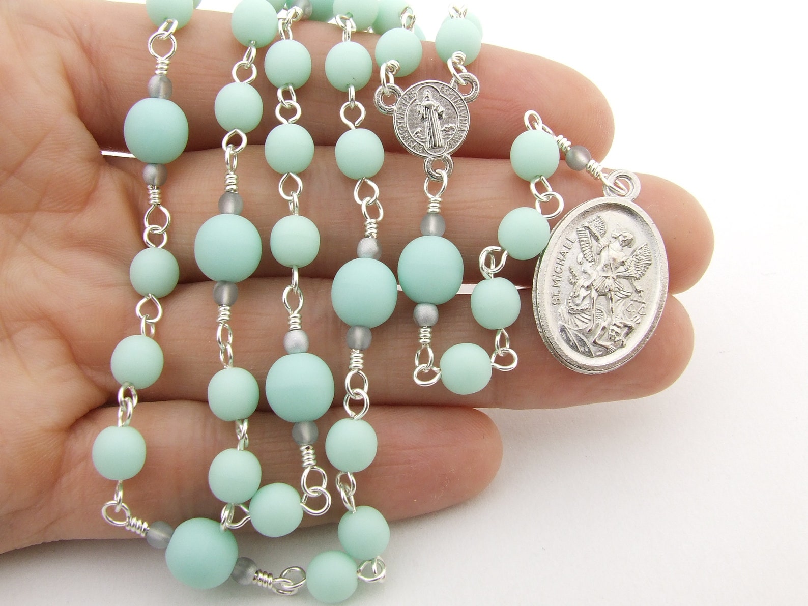 Angelic Crown Rosary Saint Michael Archangel Chaplet Nine | Etsy