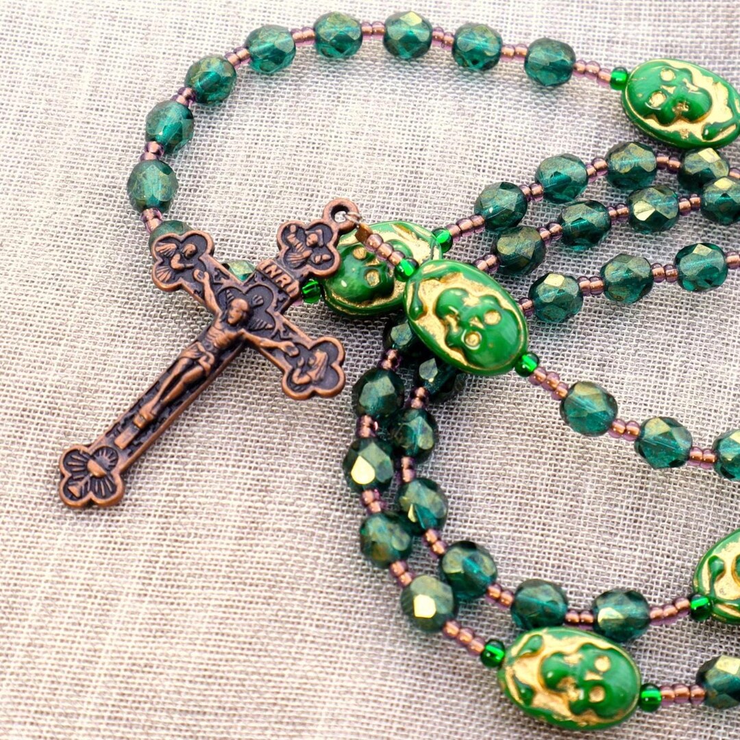 Memento Mori Rosary Saint Benedict Medal, Eucharistic Crucifix ...