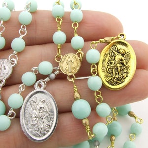 Angelic Crown Rosary Saint Michael Archangel Chaplet Nine - Etsy