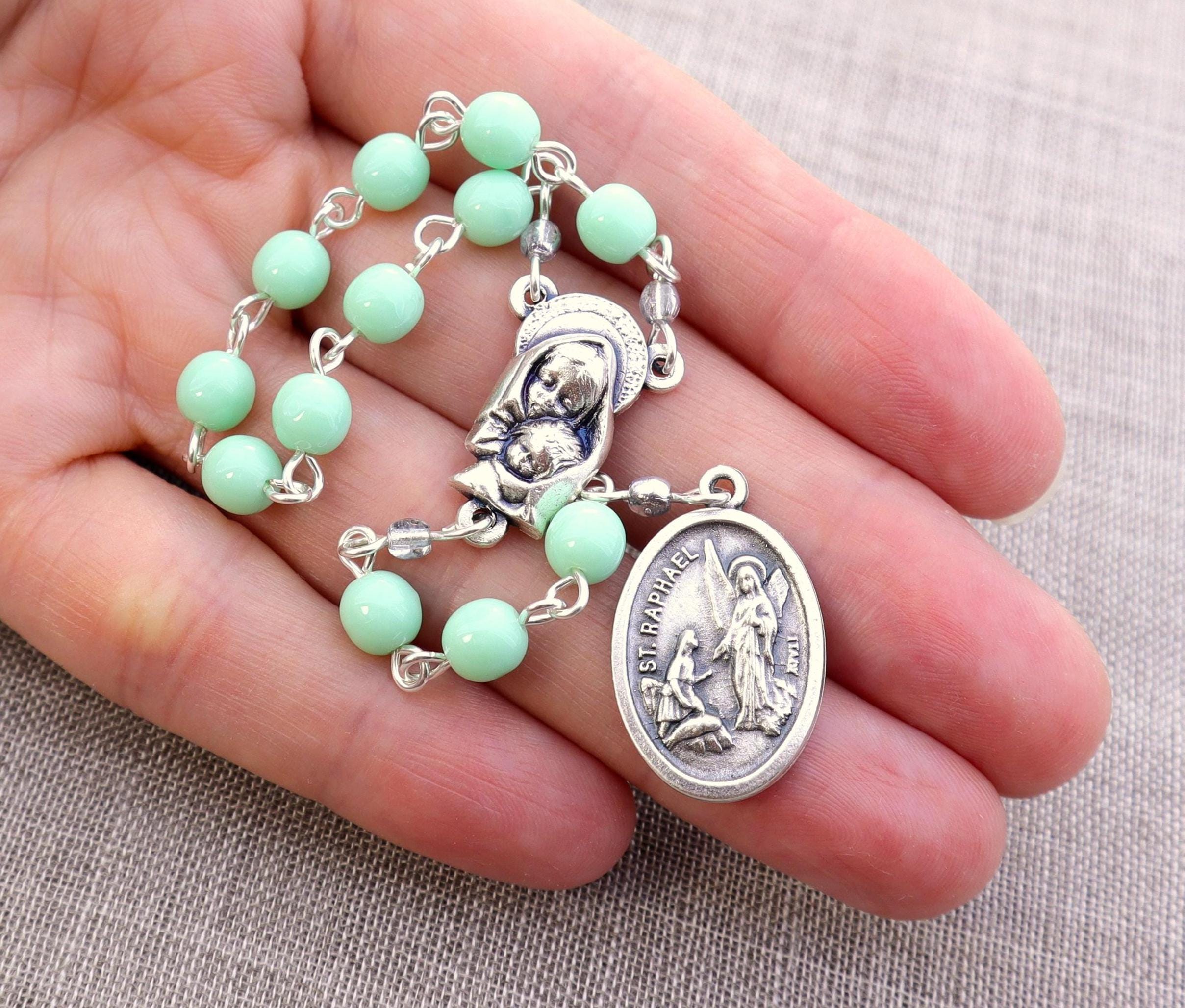 St Raphael Archangel Chaplet: Healing Patron Saint Pocket Rosary ...