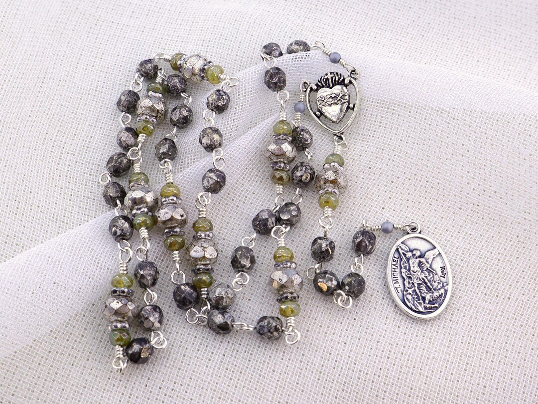 Rosary of the Angels Angelic Crown Rosary Saint Michael the Archangel Chaplet Nine Choirs of ...