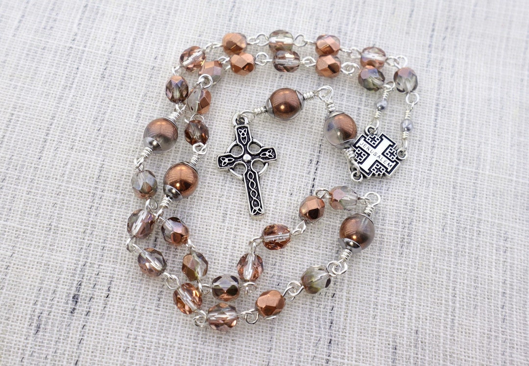 Anglican Rosary Beads - Celtic Cross Episcopal Rosary Prayer Beads With ...
