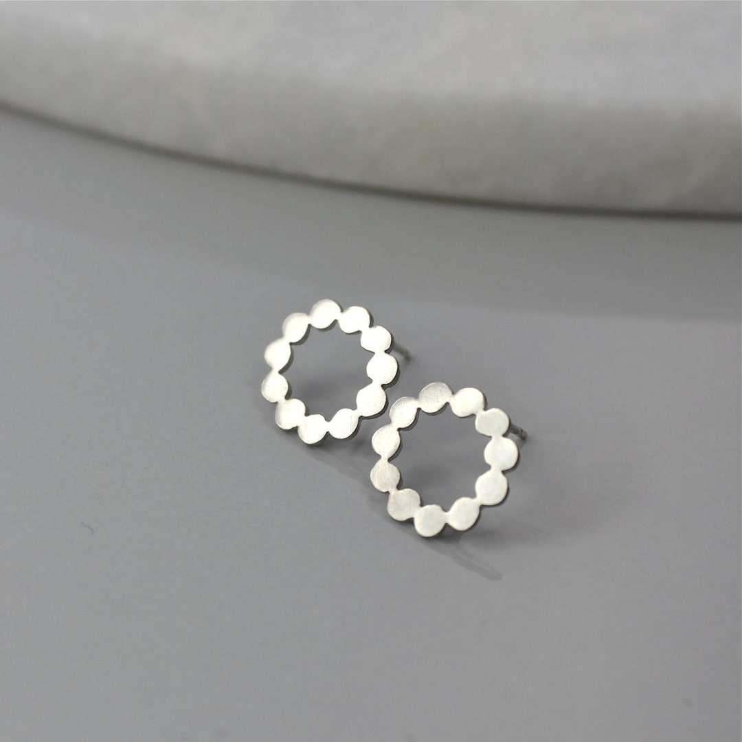 Mini Dotty Circle Earrings - Etsy