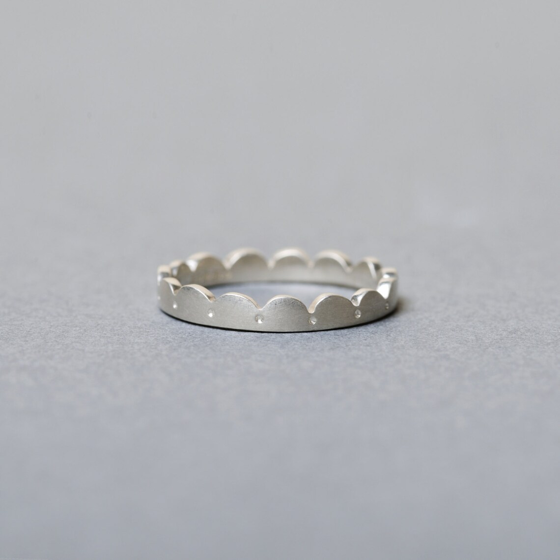 Silver Scalloped Ring Heavy | Etsy