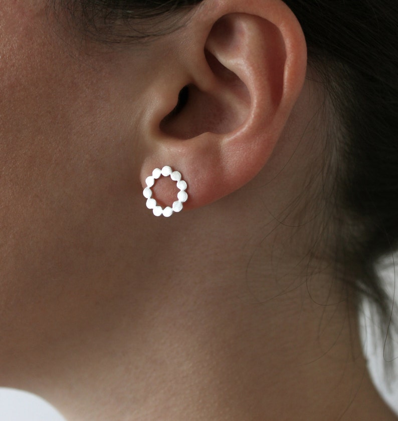 Mini Dotty Circle Earrings - Etsy