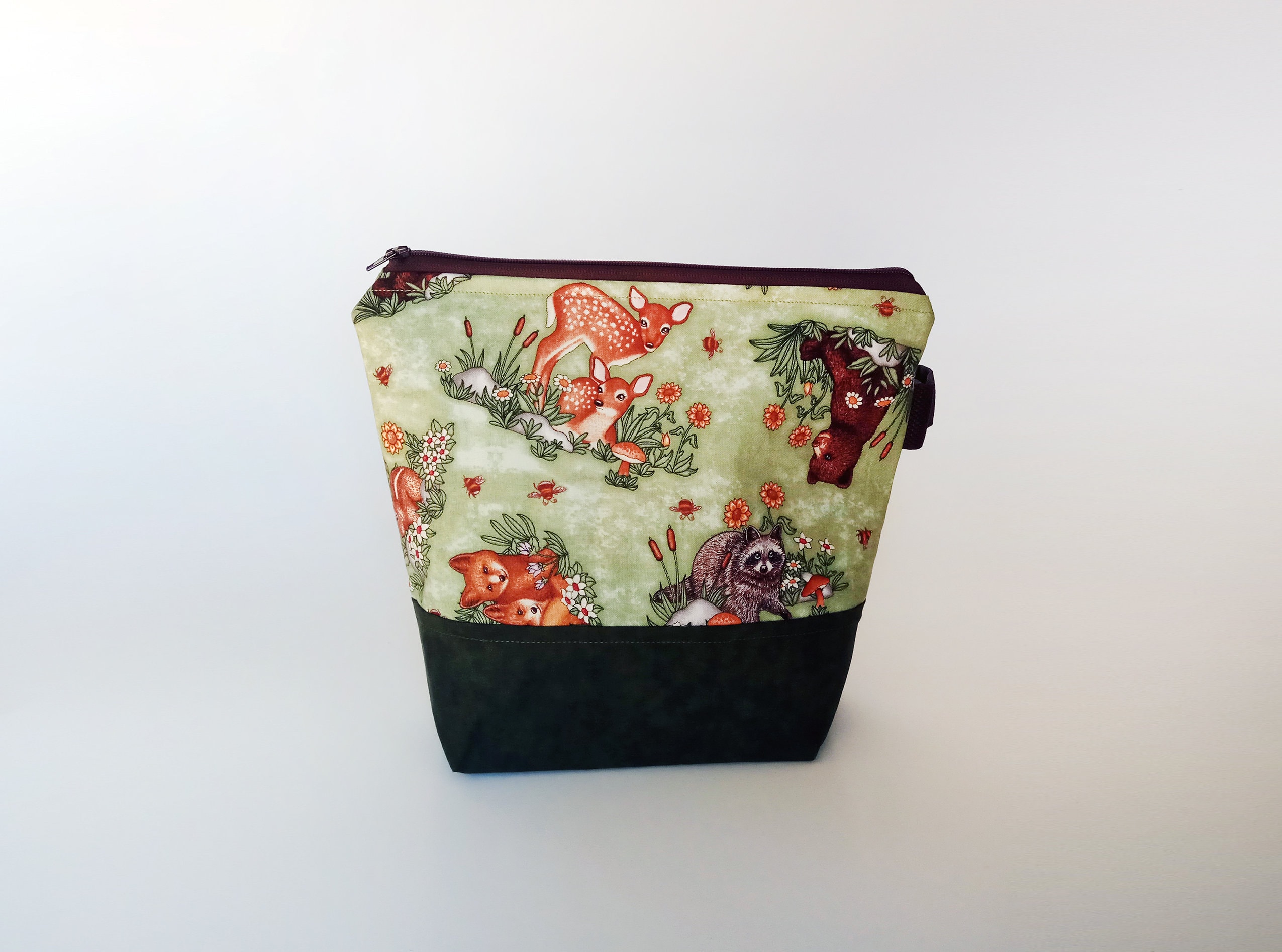 Small Knitting Project Bag Cute Animals Project Bag With - Etsy