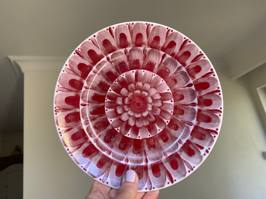 Riga Plate Vintage Hand Painted Plate. Riga Porcelain Vintage Ceramic ...