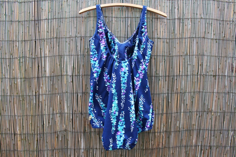 Vintage Blue Swimsuit, DDR Vintage Bathing Costume, Blue One Piece ...
